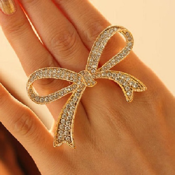 Trend Fashion Women Large Bow Open Ring on Luulla